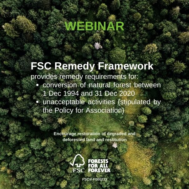Webinar on FSC Remedy Framework | Forest Stewardship Council